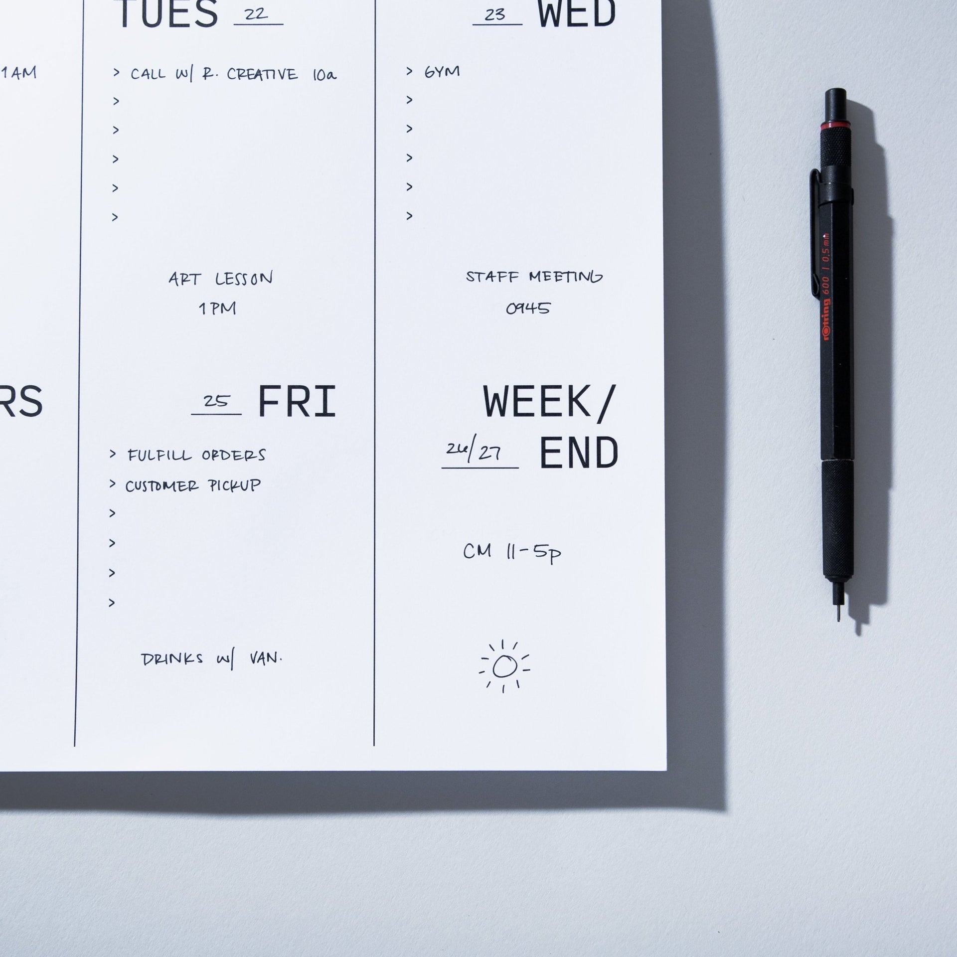Weekly Planner Desk Pad – Case Study
