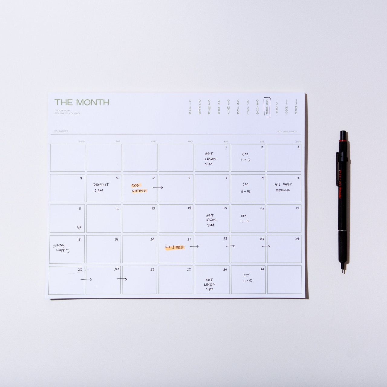 Monthly Desk Planner – Case Study