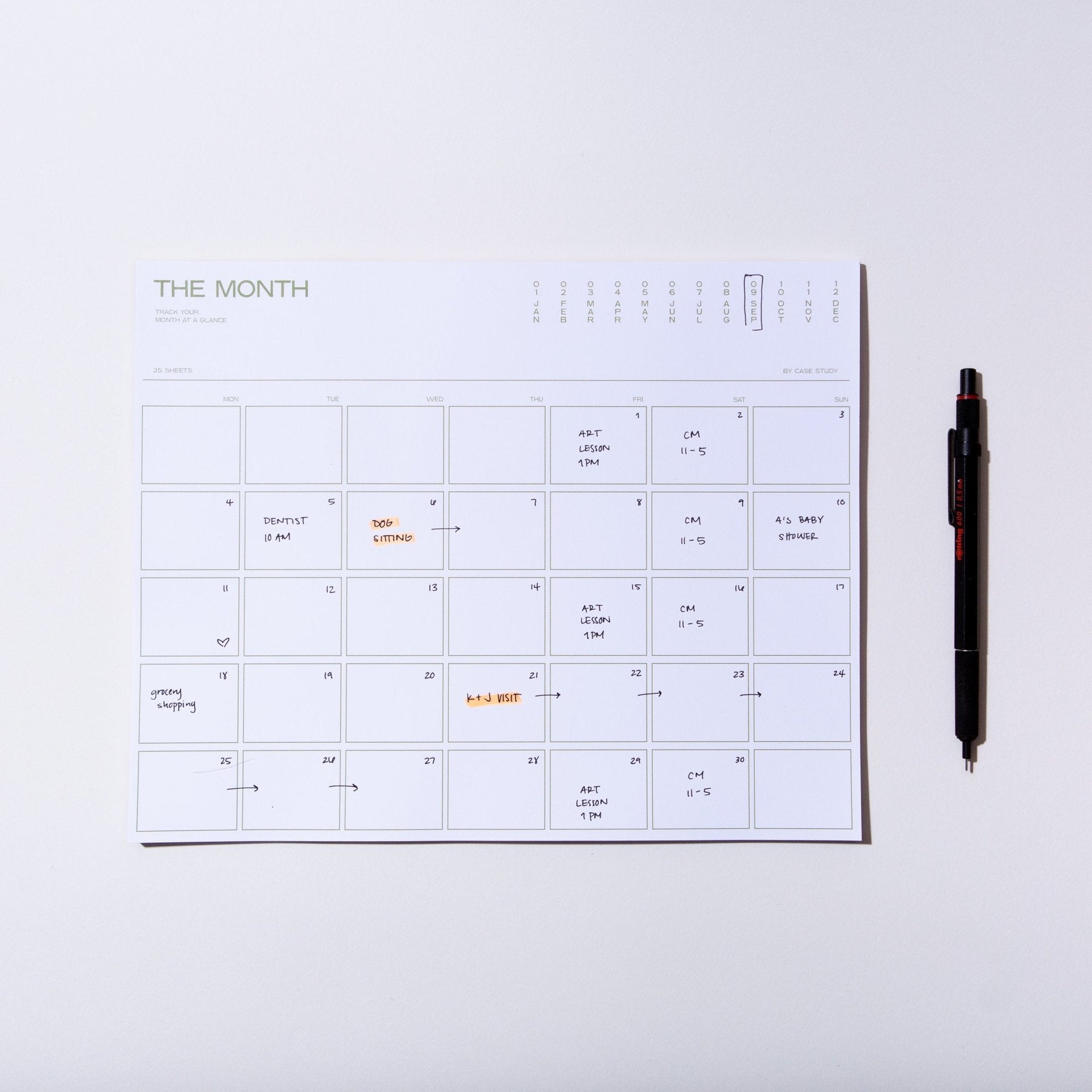 Monthly Desk Planner – Case Study