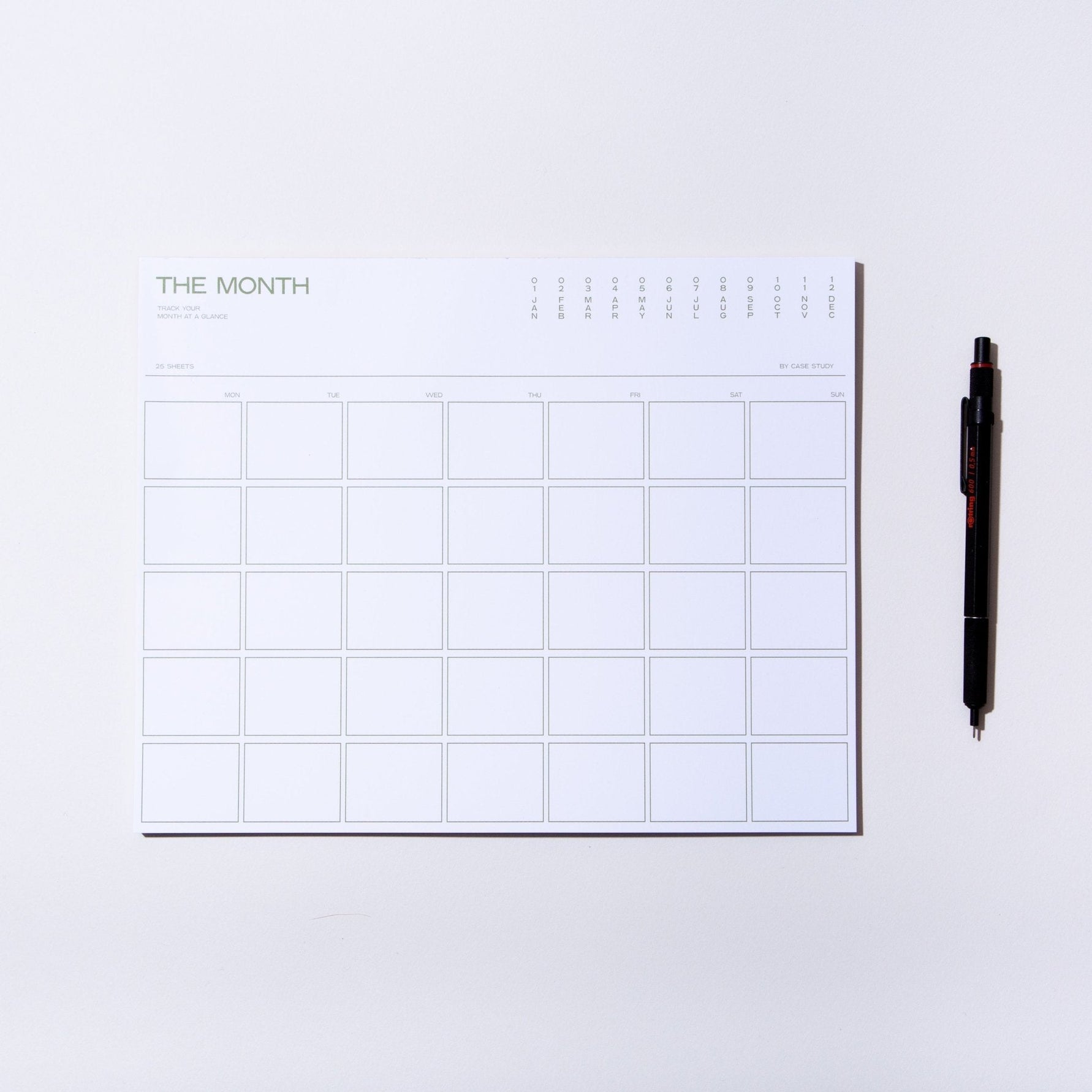Monthly Desk Planner – Case Study