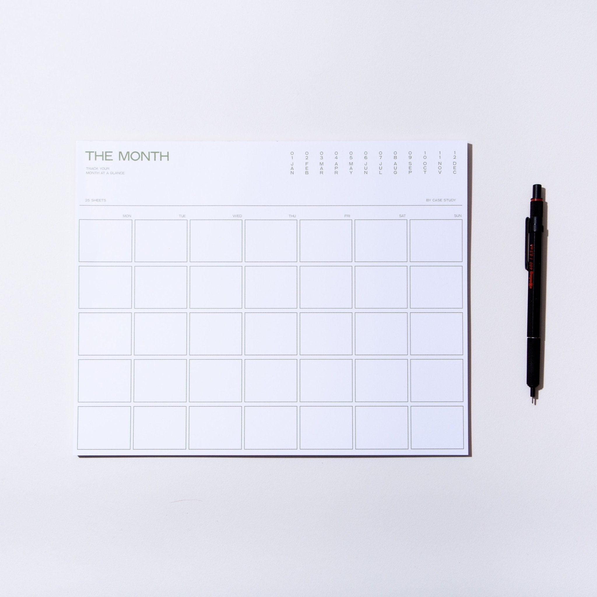 Monthly Desk Planner – Case Study